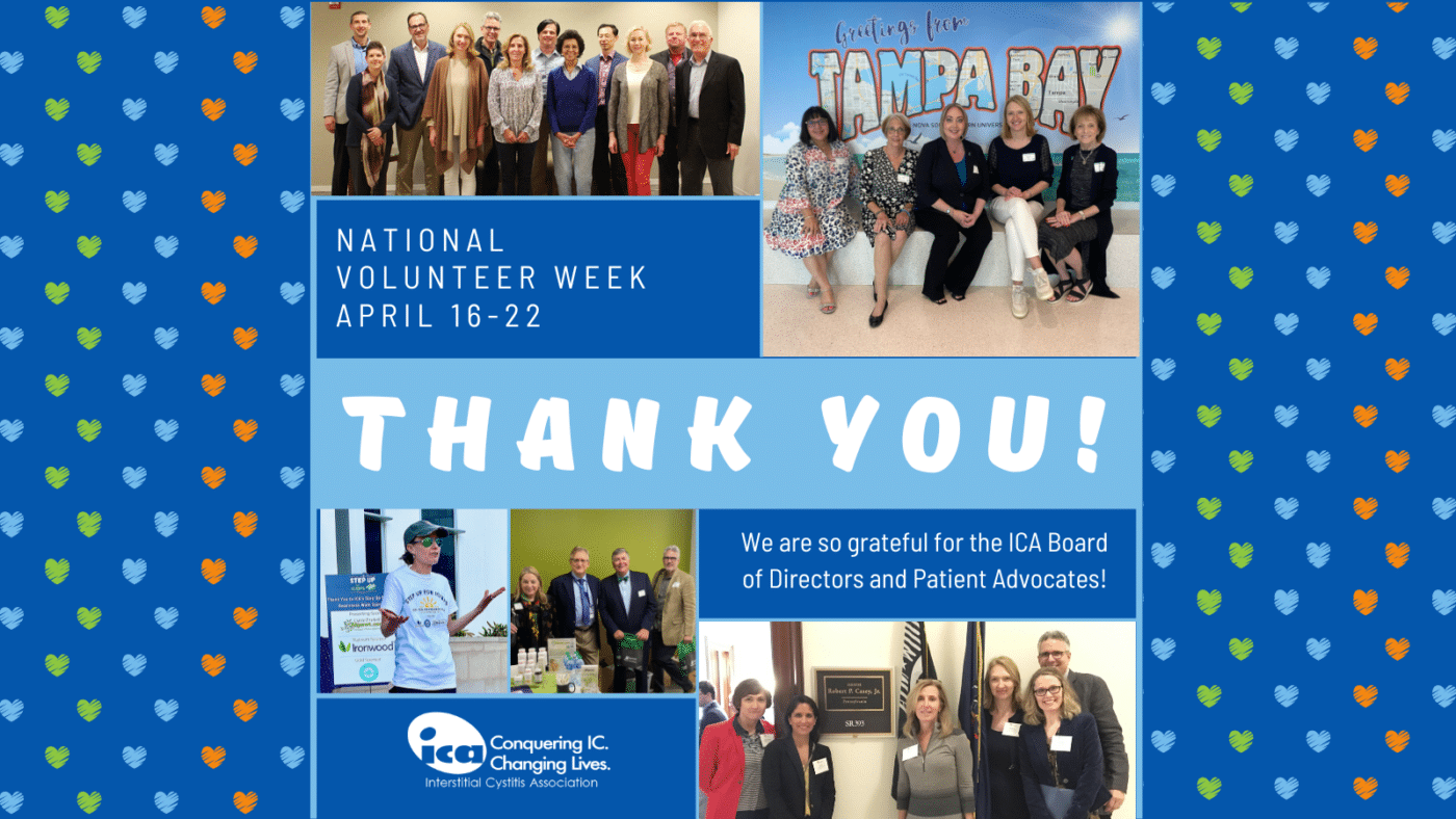 ICA CELEBRATES NATIONAL VOLUNTEER WEEK | Interstitial Cystitis Association